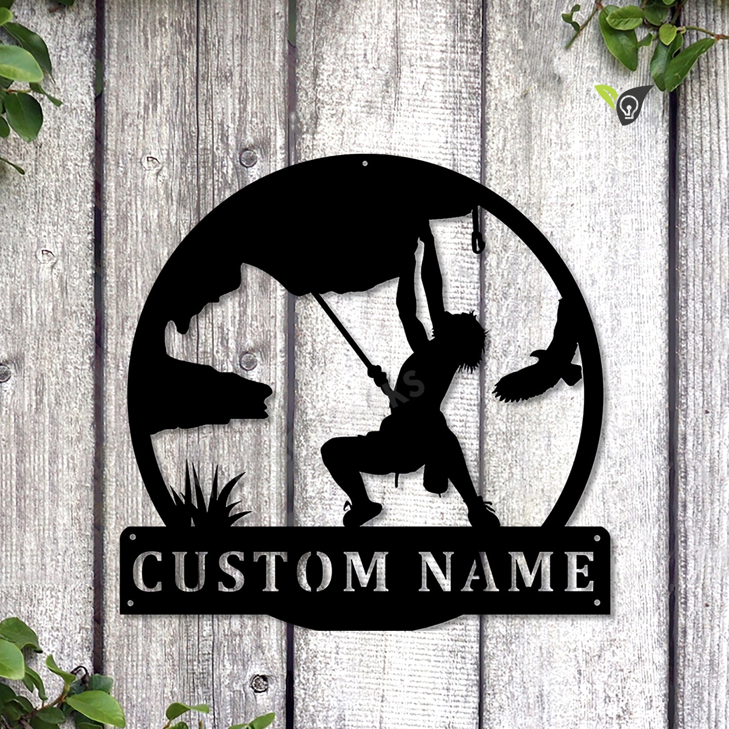 Personalized Climbing Monogram Metal Sign Art ,custom Climbing Metal ...