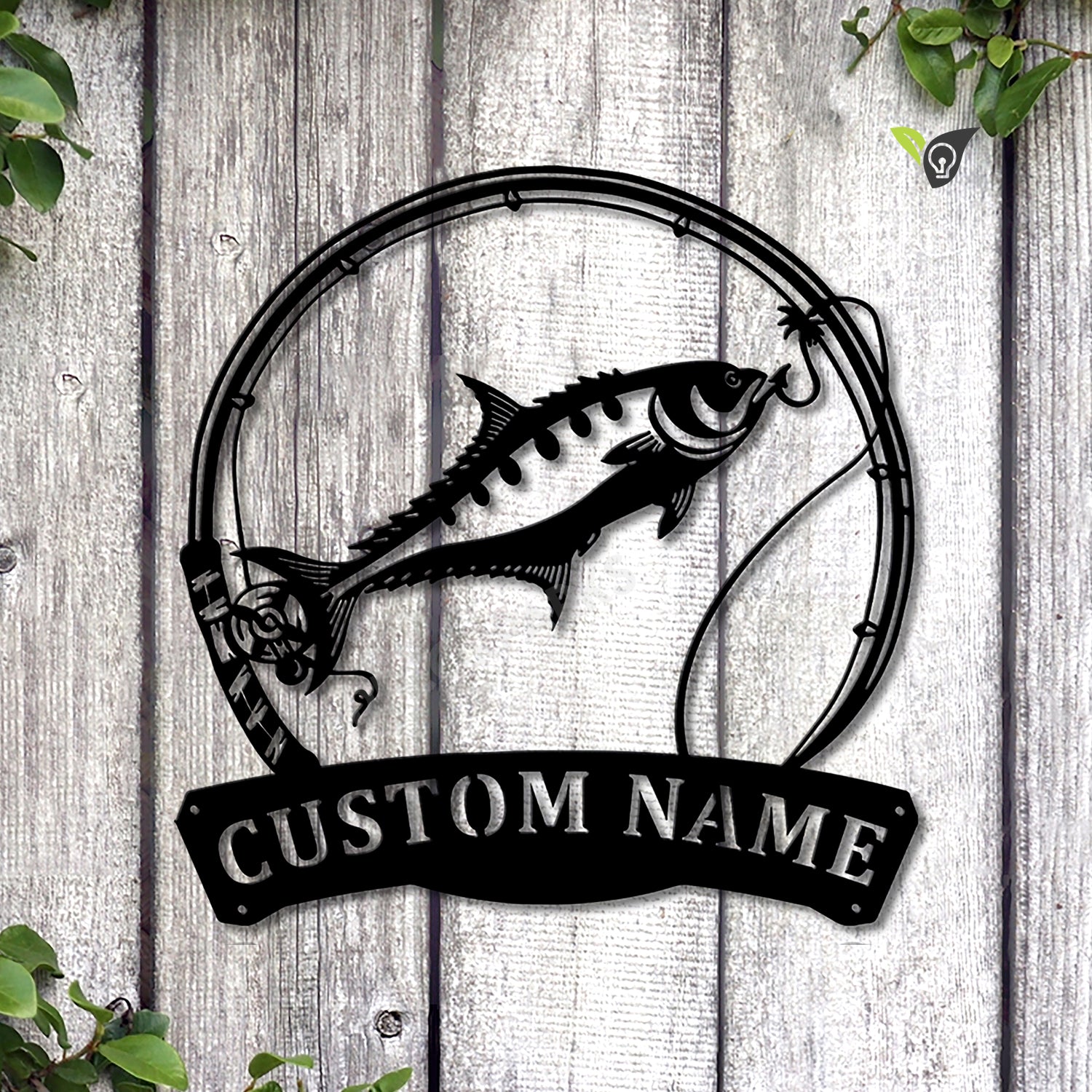 Personalized Queen Fishing Fish Pole Monogram Metal Sign Art, Custom ...