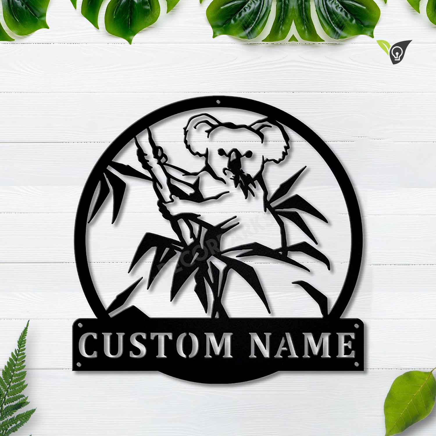 Personalized Koala Bear Monogram Metal Sign Art ,custom Koala Bear ...