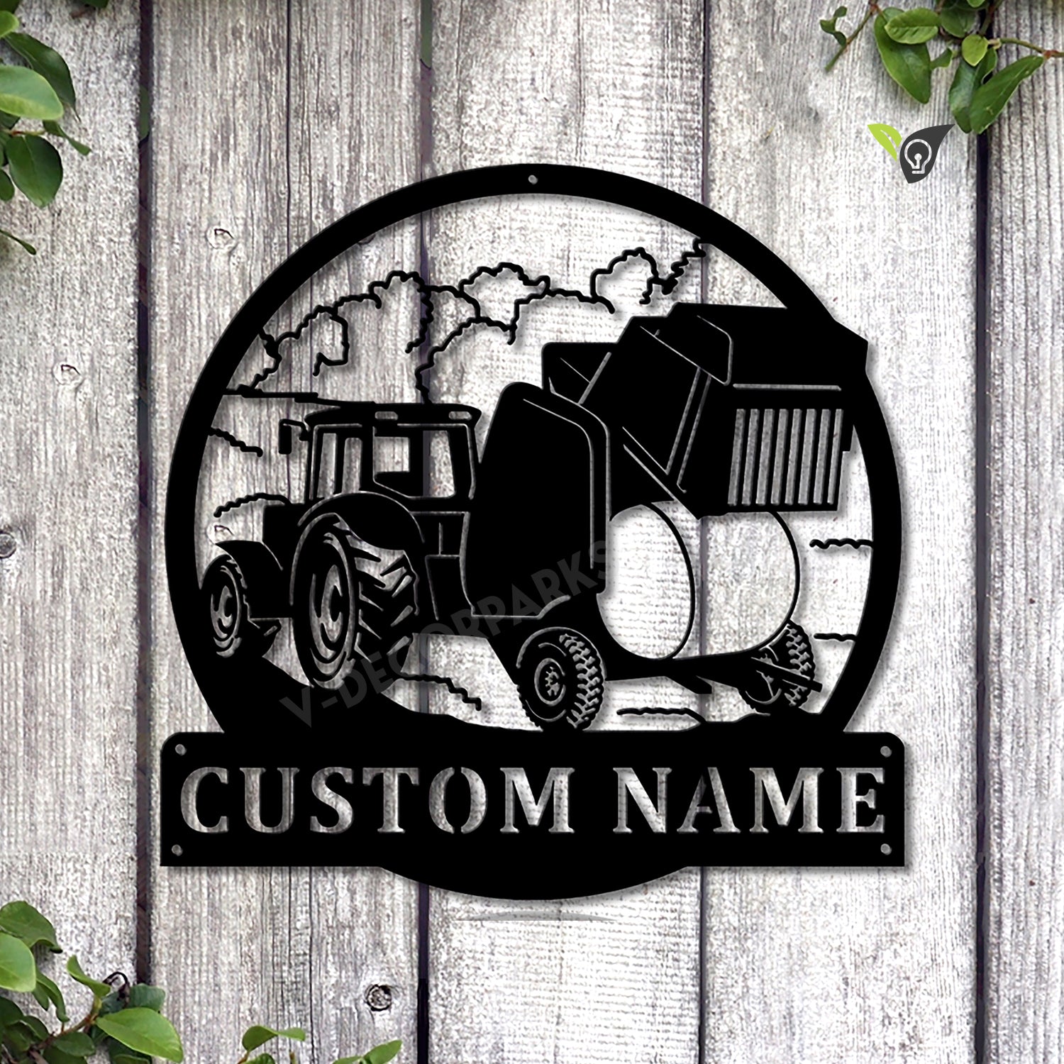 Personalized Farm Round Baler Metal Sign Art, Custom Farm Tractor ...