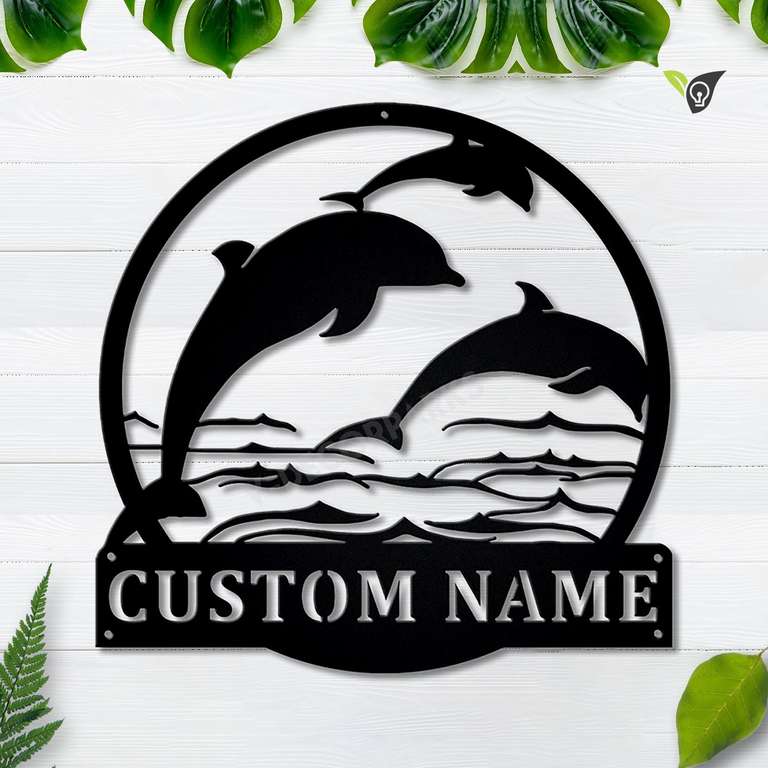 Personalized Three Dolphin Metal Sign Art, Custom Dolphin Metal Sign ...