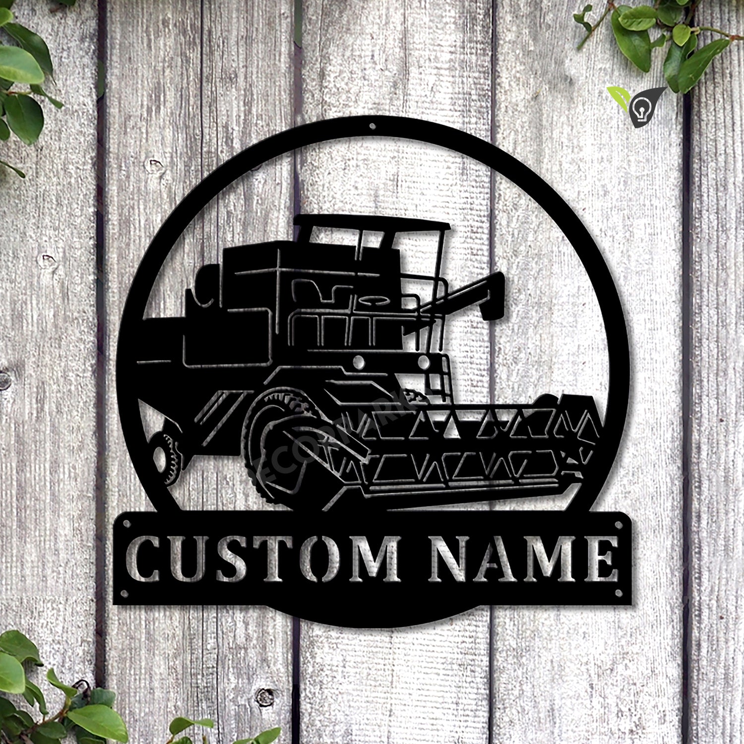 Personalized Combine Harvester Monogram Metal Sign Art, Custom Combine ...
