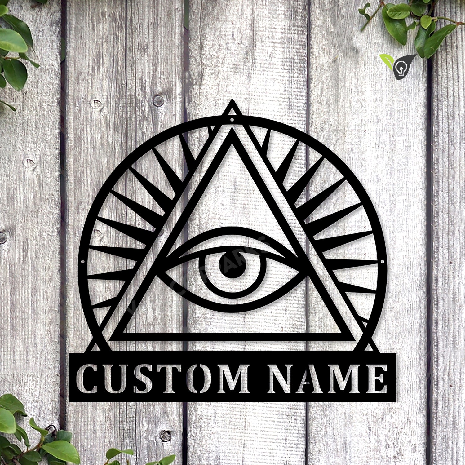Personalized Illuminati Monogram Metal Sign Art, Custom Illuminati ...