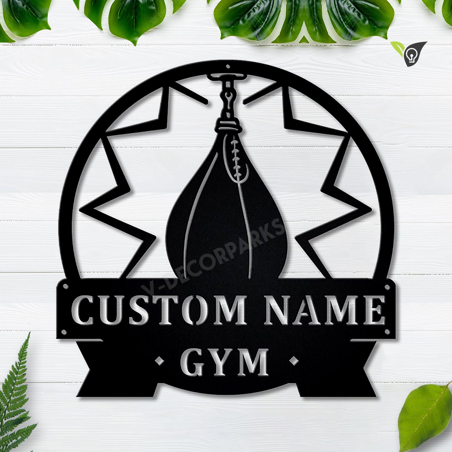 Personalized Gym Speed Bag Monogram Metal Sign Art, Custom Gym Speed ...