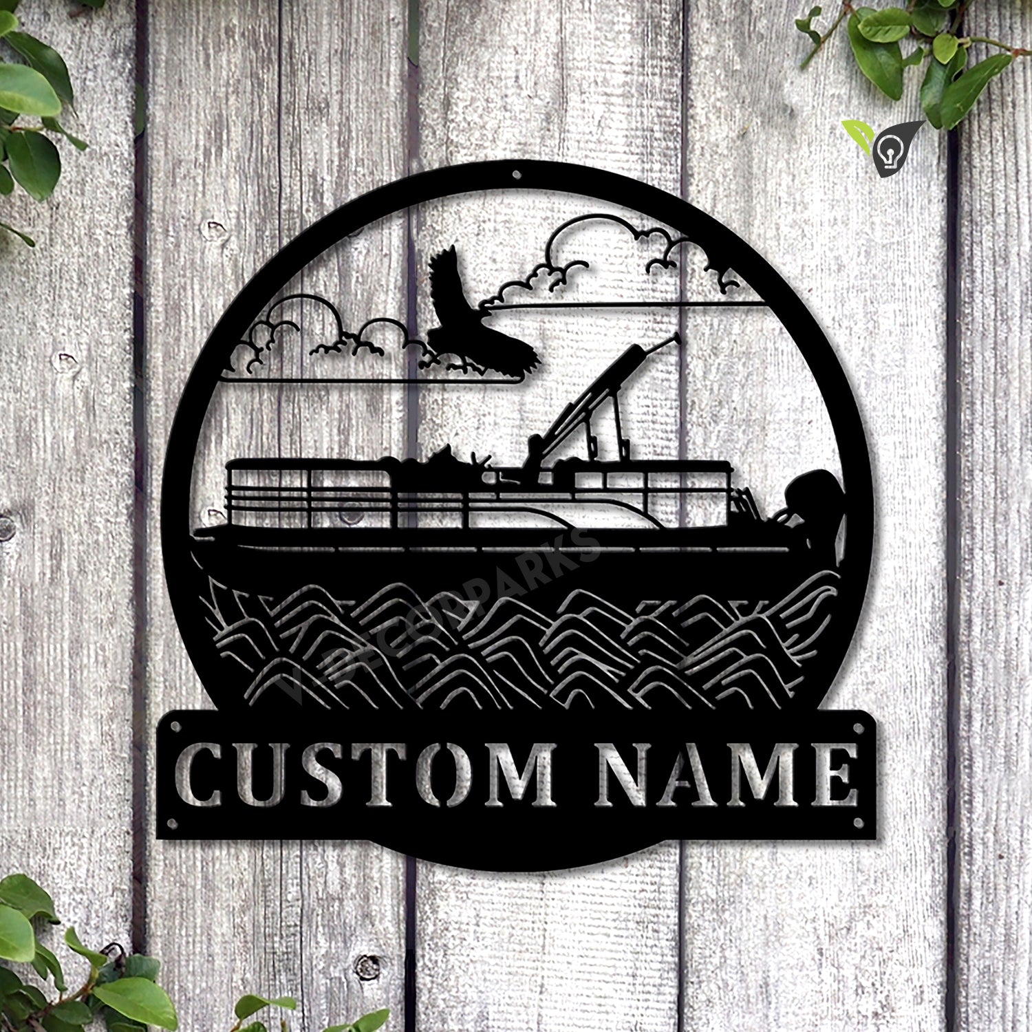 Personalized Pontoon Boat Metal Sign Art V3, Custom Pontoon Boat ...