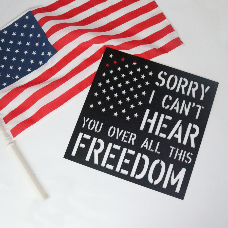 Square Freedom Flag Metal Sign Wall Decor, Metal Sign Outdoor, Indoor ...