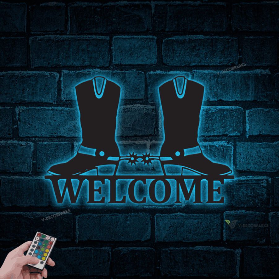 Personalized Metal Name Sign With Led Lights, Custom Oil Field Sign ...