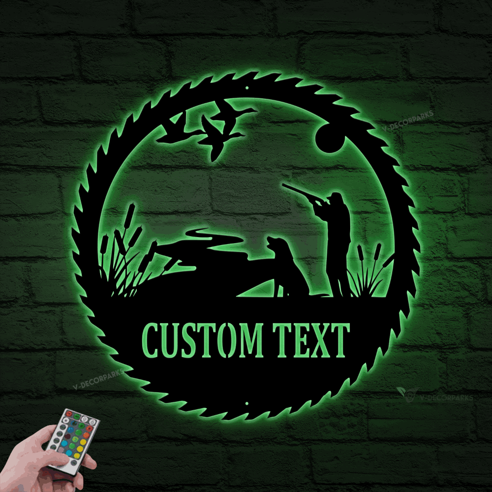 Metal Hunting Led Lights Sign, Metal Duck Hunting Sign, Duck Hunting ...
