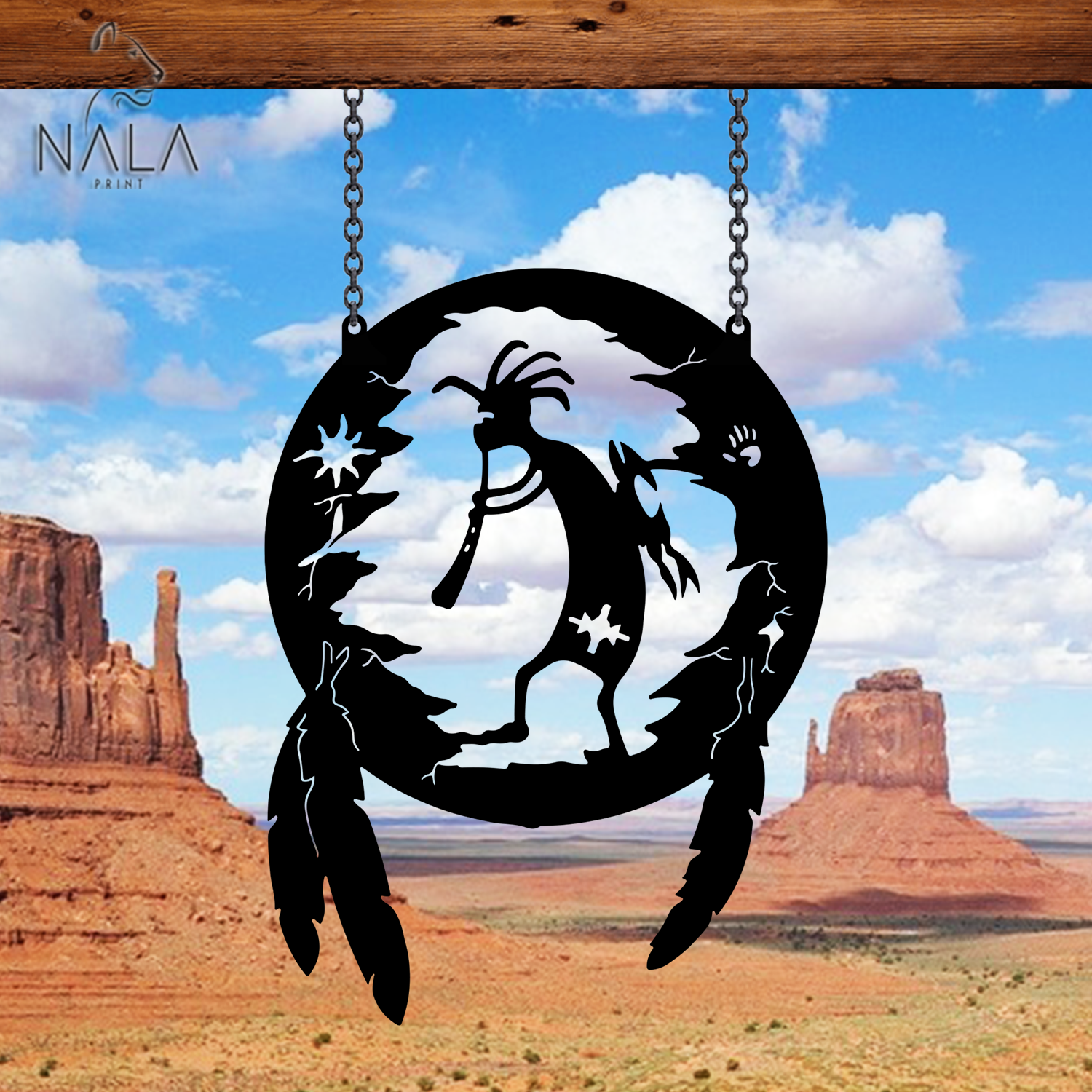 Kokopelli Metal Hanging Sign, American Indian Symbol Gate Decor, Native ...