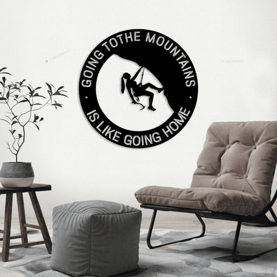 Personalize Climbing With Led Lights Sign Monogram Steel Sign ...