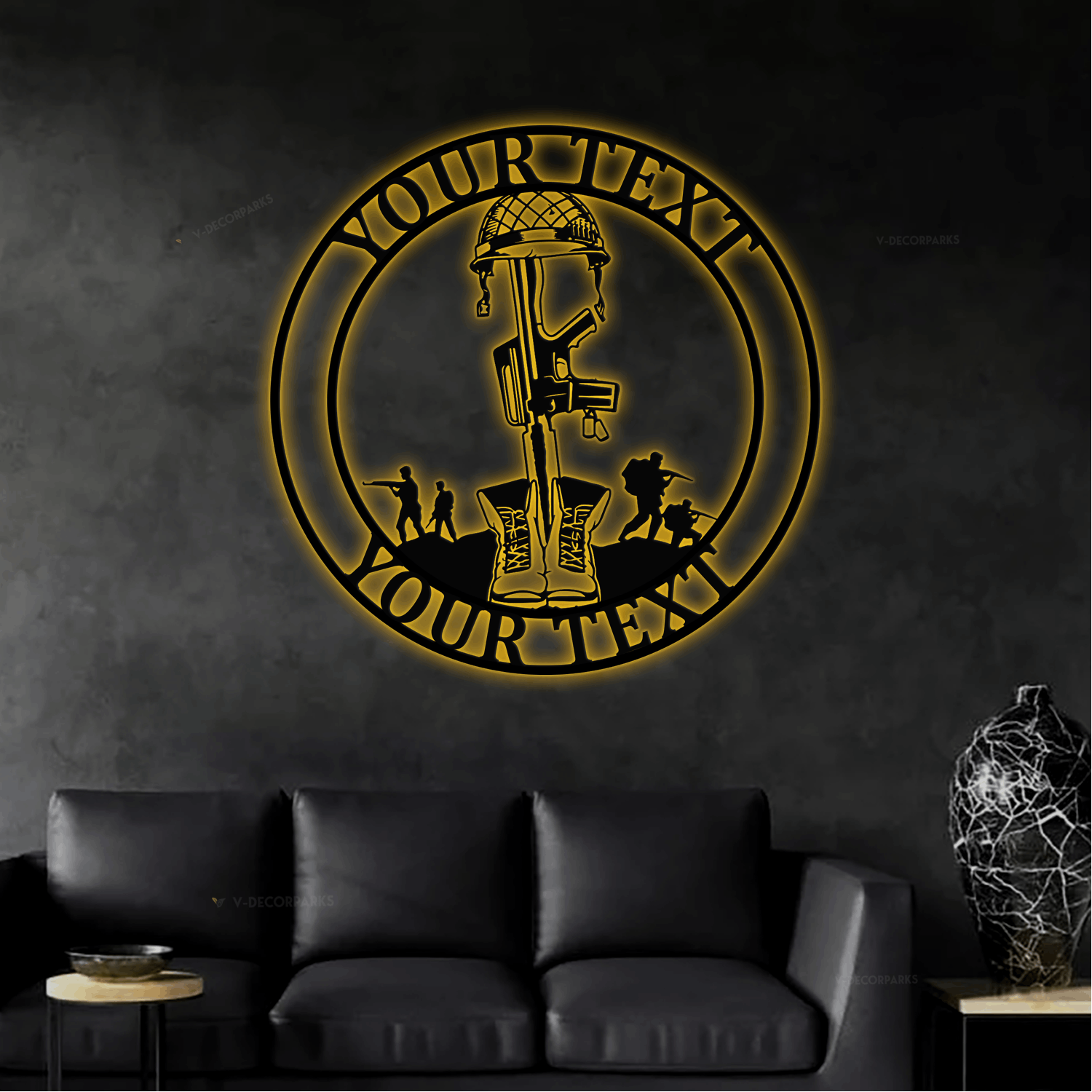 Personalized Battlefield Cross Metal Sign With Your Custom Text With ...