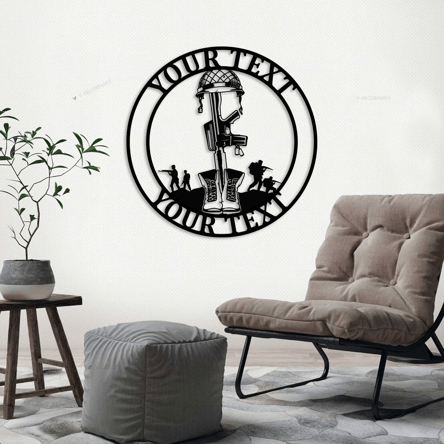 Personalized Battlefield Cross Metal Sign With Your Custom Text With ...