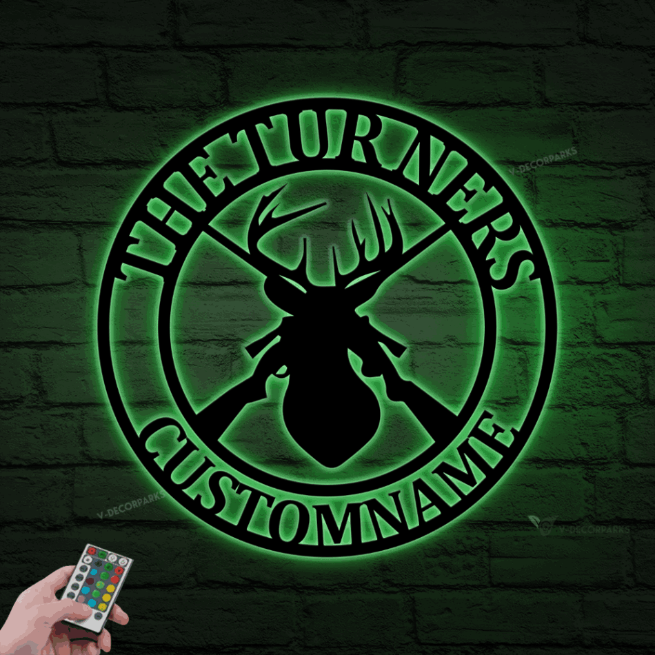 Personalized Dear Metal Sign With Led Lights, Custom Dear Metal Wall ...