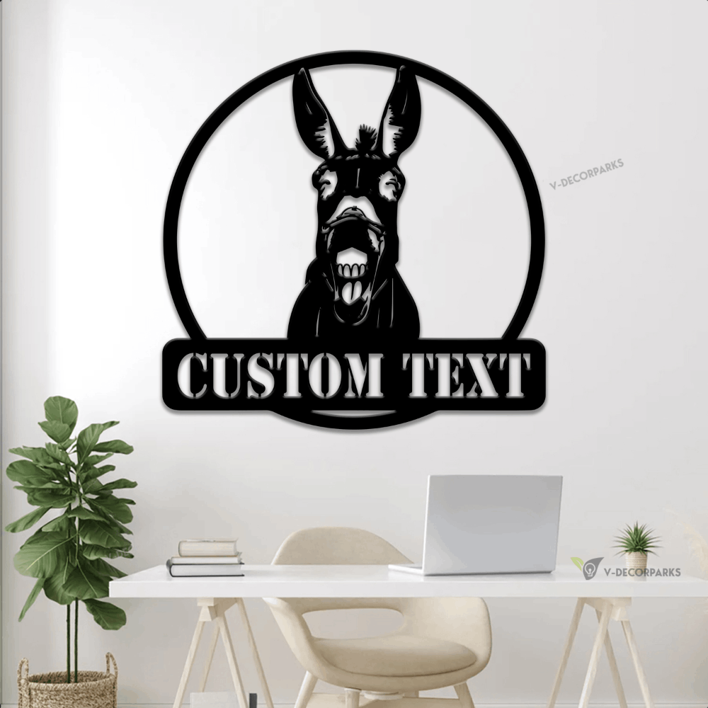 Personalized Donkey Ranch Sign With Led Lights, Farm Sign Outdoor, Two ...