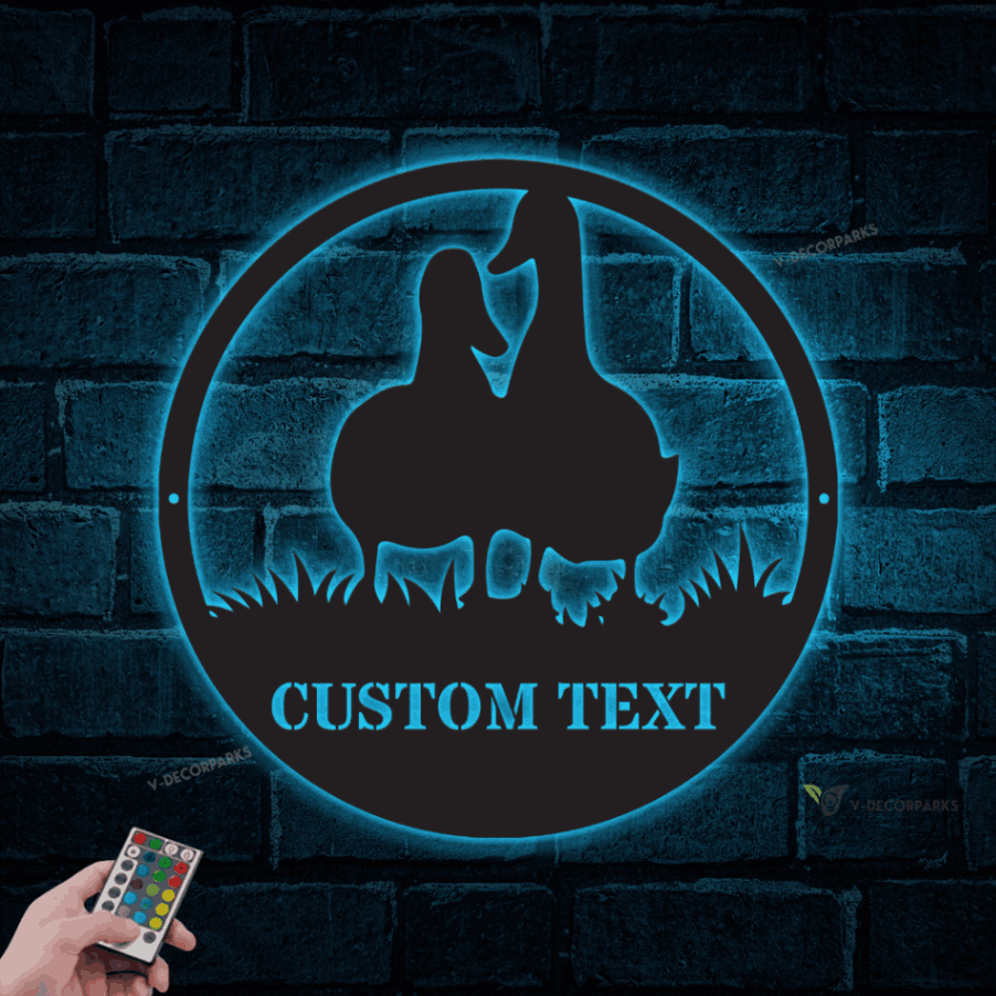 Personalized Duck Quack House Metal Sign Led Lights, Gift For Farmer ...