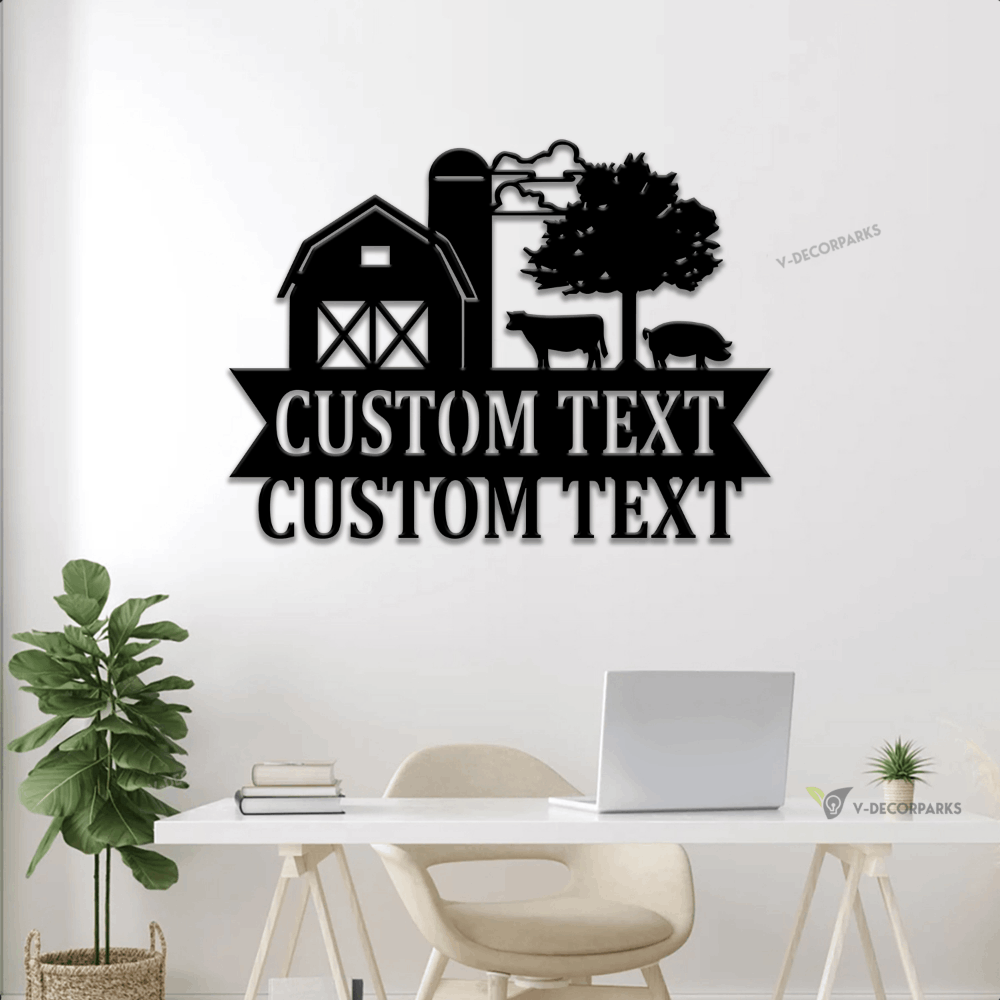 Personalized Farm Metal Sign Led Lights Farm Sign Personalized ...