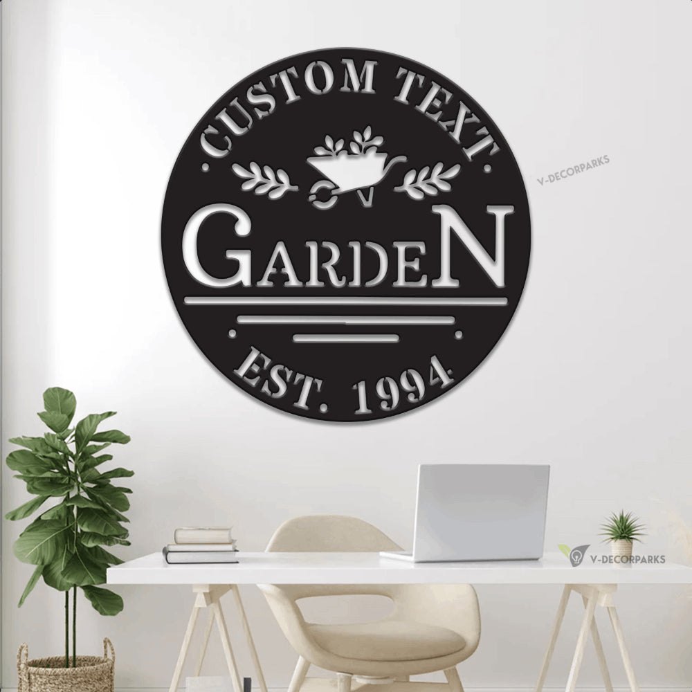 Personalized Garden Sign With Led Lights, Custom Metal Garden Signs ...