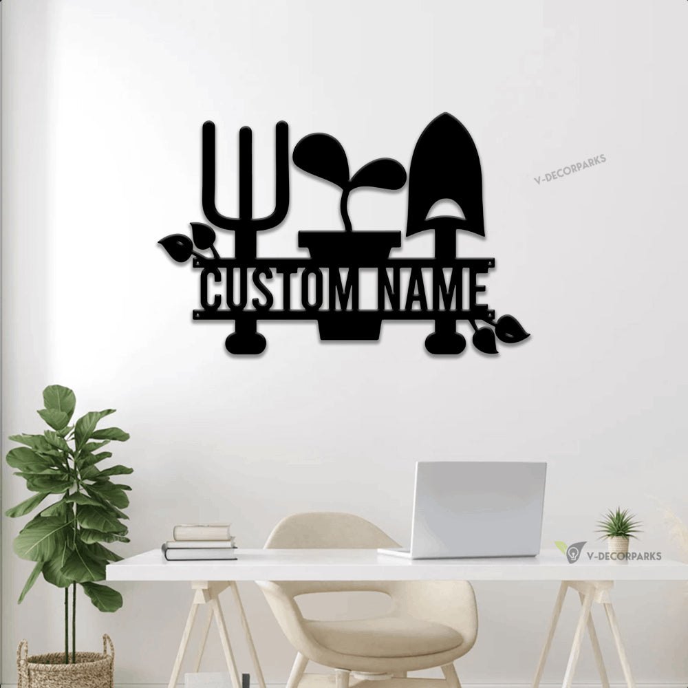 Personalized Garden Sign With Led Lights, Metal Garden Signs, Metal ...