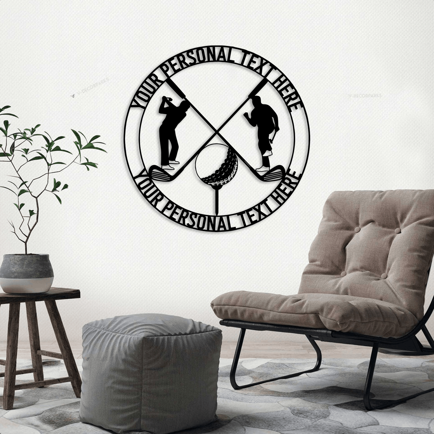 Personalized Golf Clubs Metal Sign With Your Custom Text With Led ...