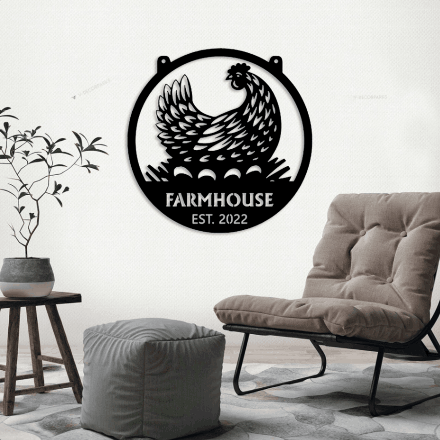 Personalized Hen House Sign With Led Lights, Hen House Coop Sign, Our ...