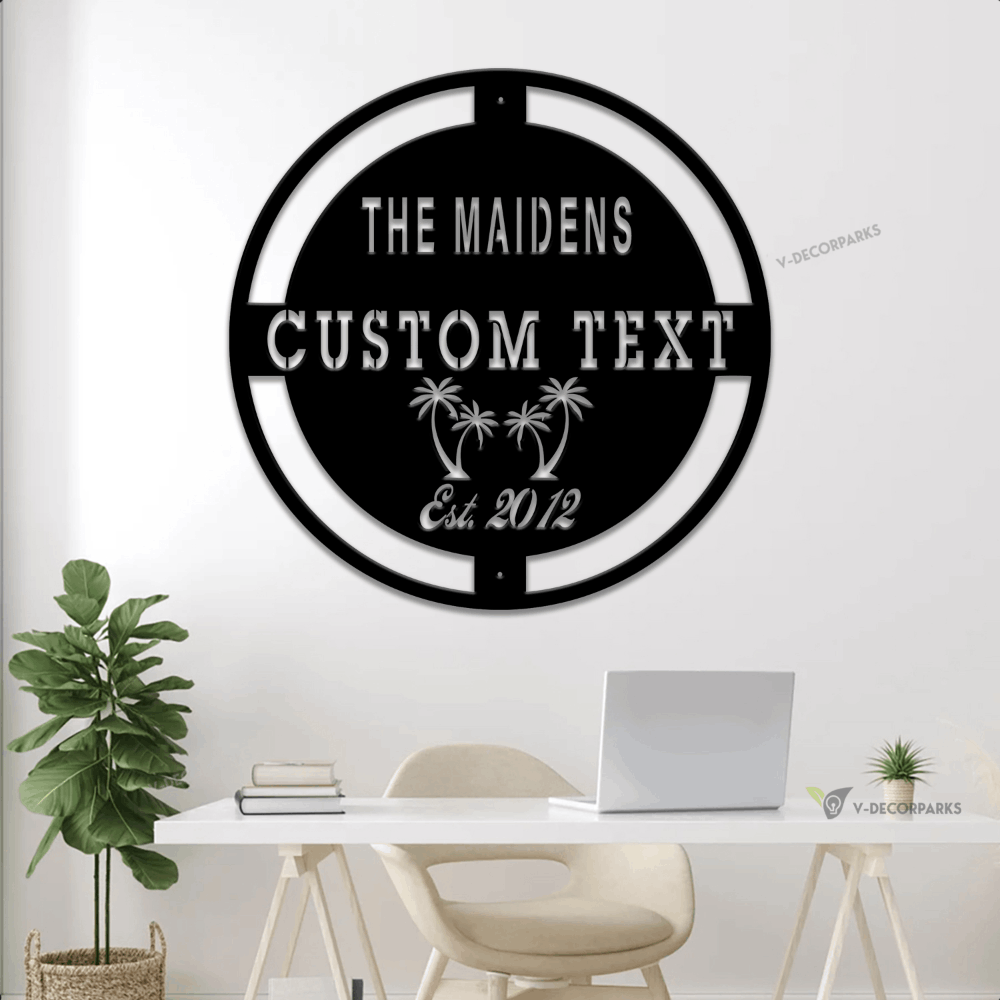 Personalized Metal Poolside Sign With Led Lights, Metal Swimming Pool ...