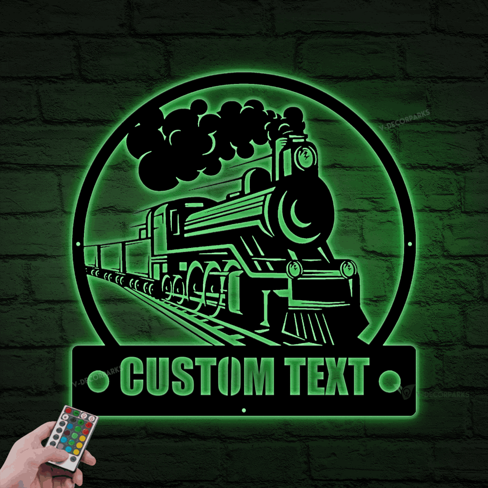 Personalized Metal Train With Led Lights, Custom Railroad Train Metal ...