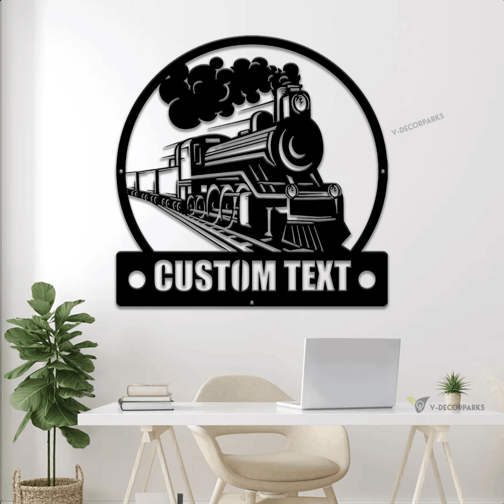 Personalized Metal Train With Led Lights, Custom Railroad Train Metal ...