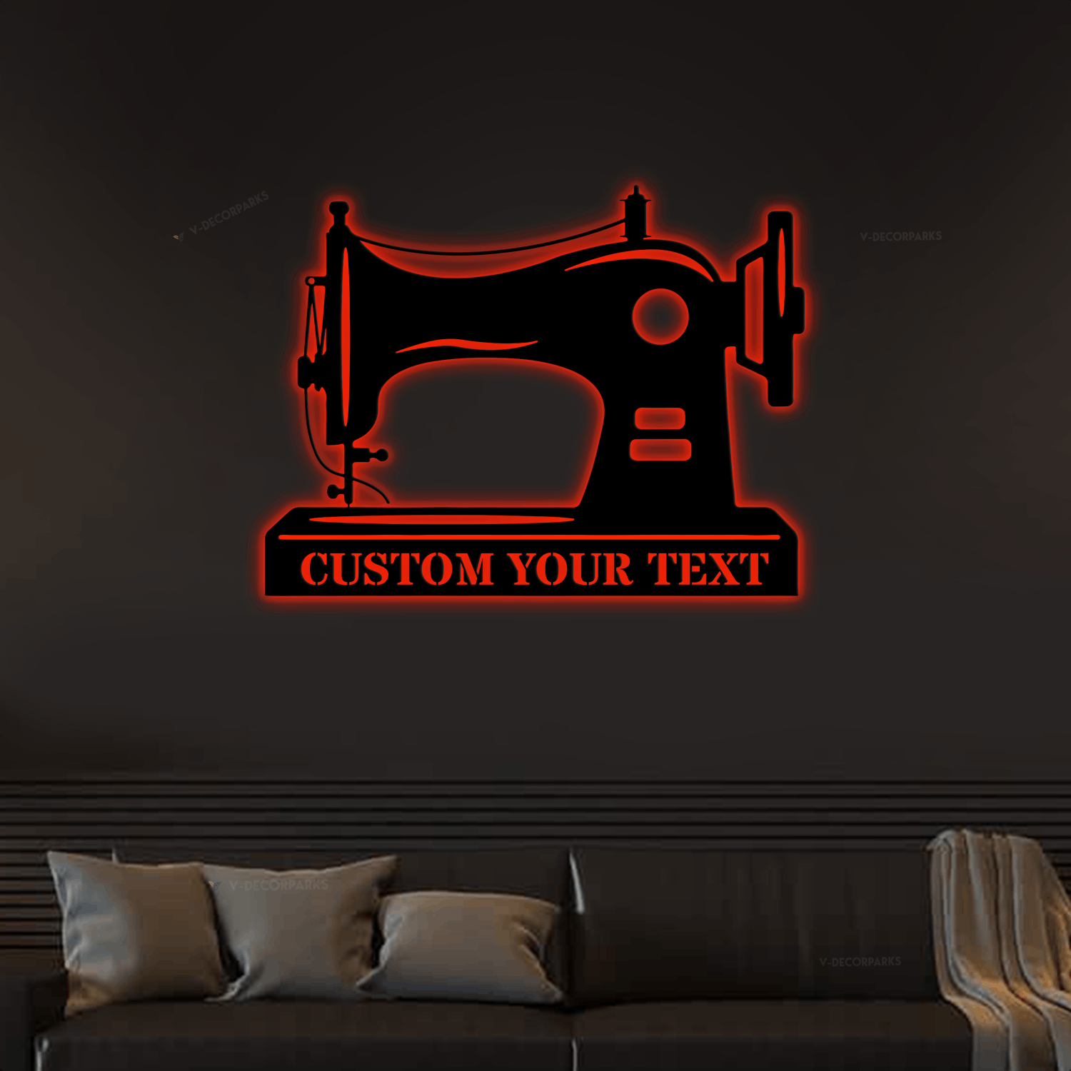 Personalized Vintage Sewing Machine Led Lights Metal Sign With Your ...