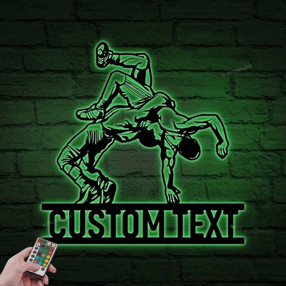Personalized Wrestling Metal Sign With Led Lights, Wrestling Team Gift ...