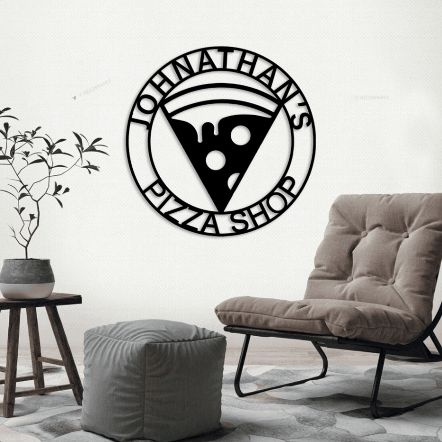 Pizza Shop Sign With Led Lights, Personalized Pizza Sign, Pizza Shop ...