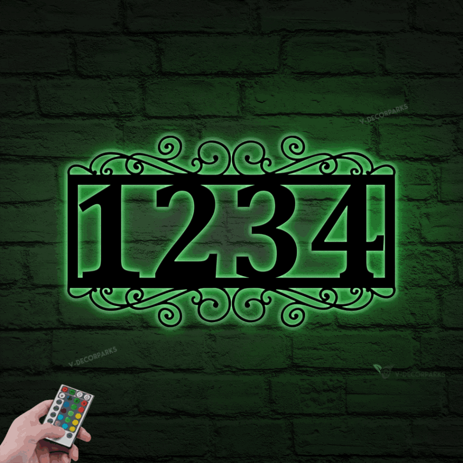 Large House Numbers With Led Lights, 10 Inch To 28 Inch Big Address ...