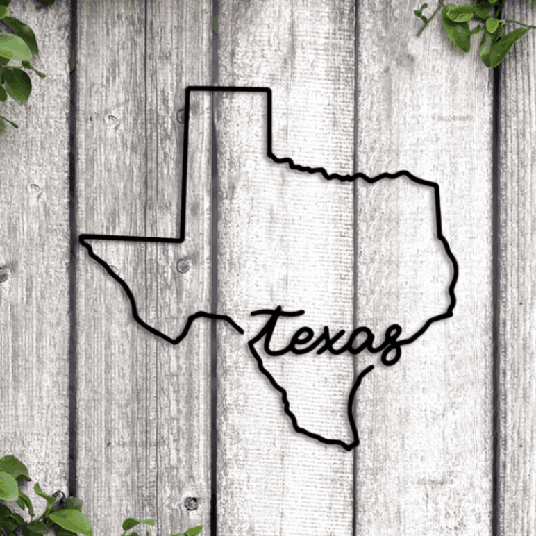Texas Sign With Led Lights, Texas State Sign Wall Art, Texas Metal Wall ...