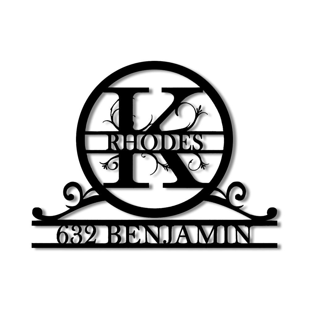 Custom My Family Name Metal Sign, Custom Address Sign, Idea For House ...