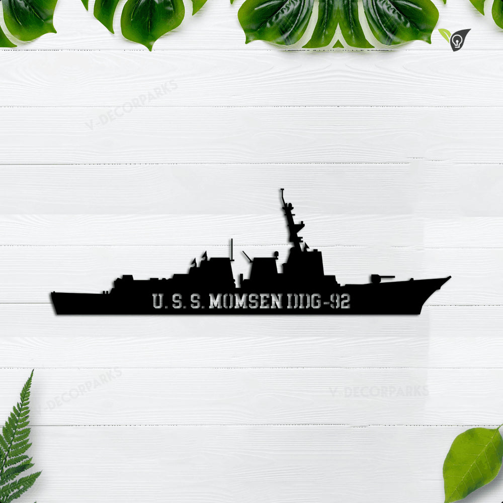 Uss Momsen Ddg-92 Metal Wall Art, Custom Us Navy Ships Metal Sign ...