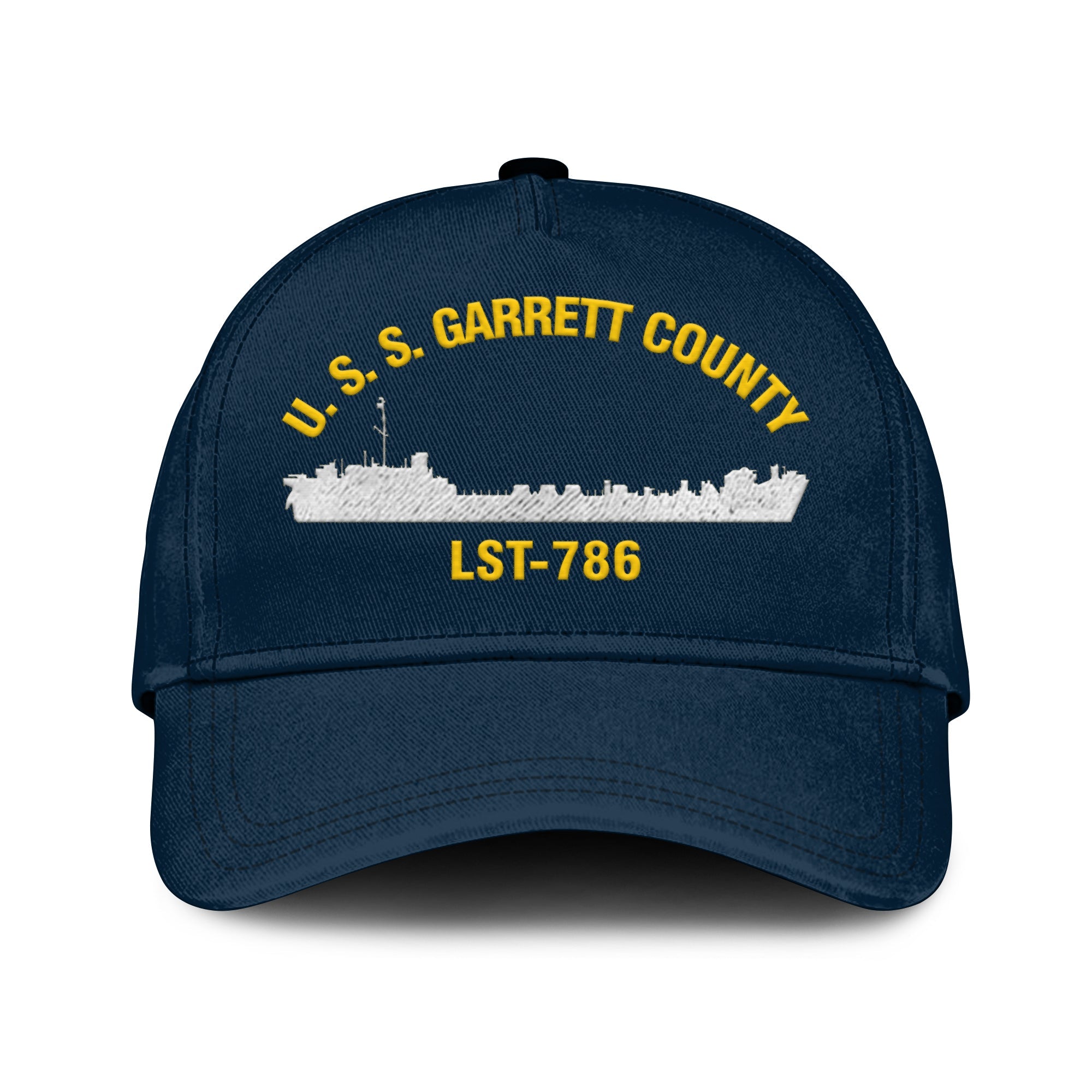 U.s.s. Garrett County Lst 786 Classic Cap, Custom Print/embroidered Us ...