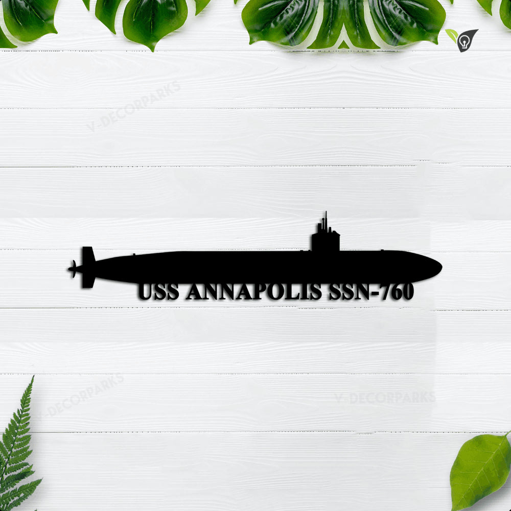 Personalized Submarine Uss Annapolis Ssn-760 Metal Wall Art, Custom Us ...