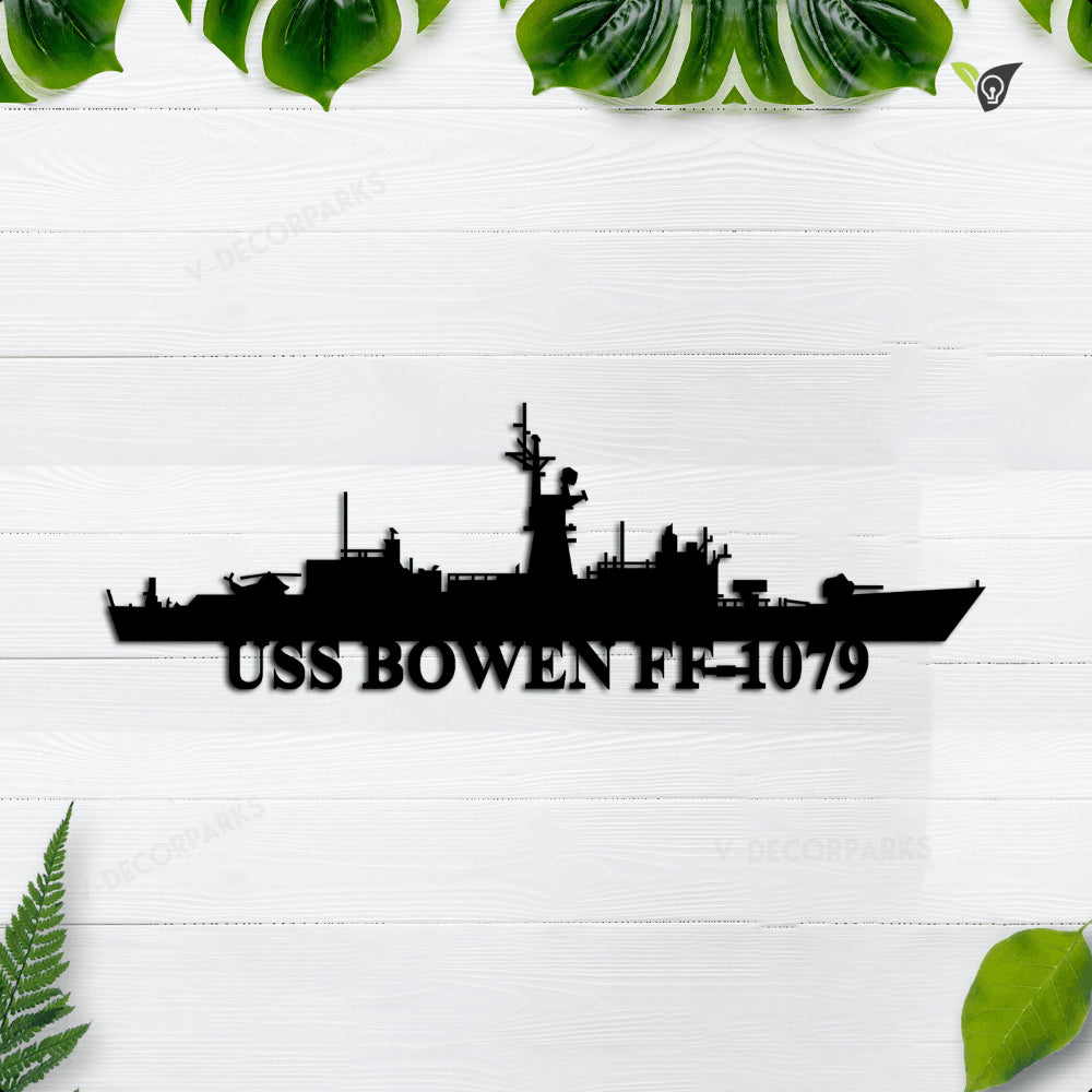Uss Bowen Ff-1079 Metal Wall Art, Custom Us Navy Ships Metal Sign ...