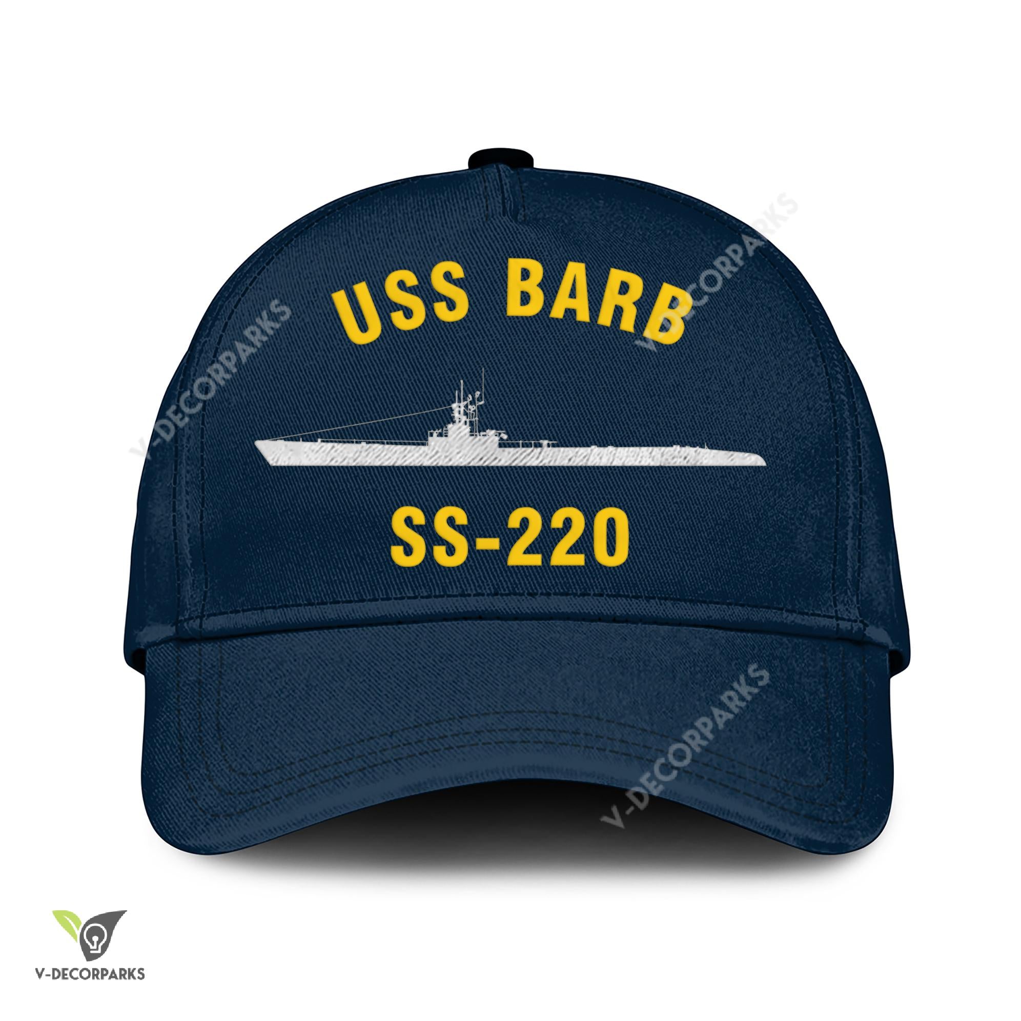 Uss Barb Ss-220 Classic Baseball Cap Gift For Navy Veteran, Custom ...