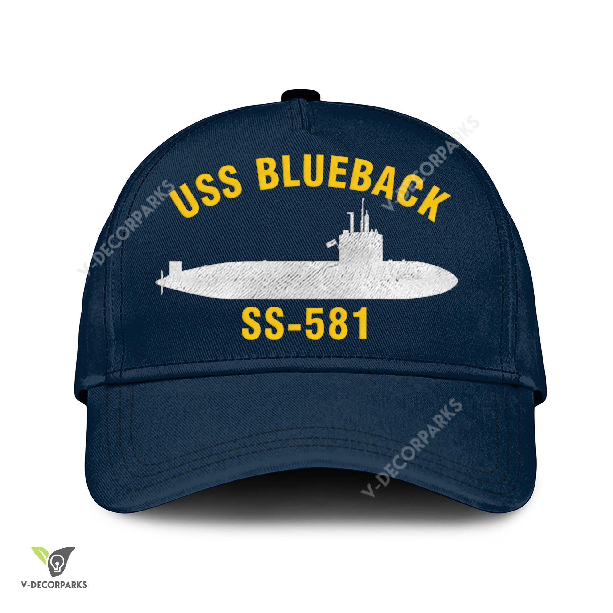 Uss Blueback Ss-581 Classic Baseball Cap Gift For Navy Veteran, Custom ...