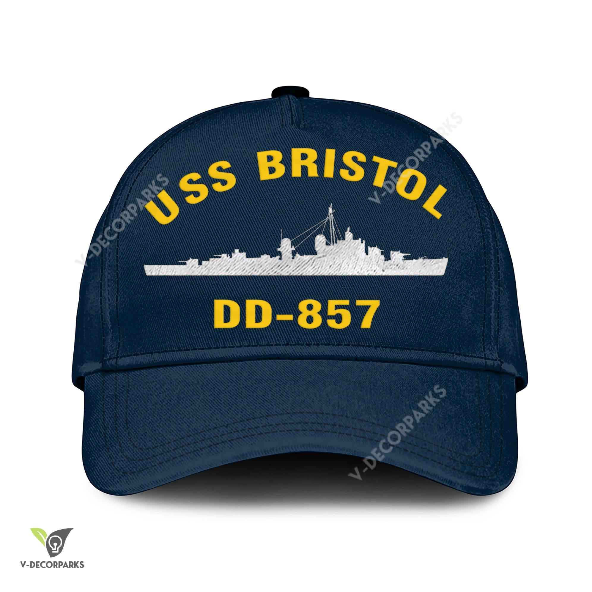 Uss Bristol Dd-857 Classic Baseball Cap Gift For Navy Veteran, Custom ...