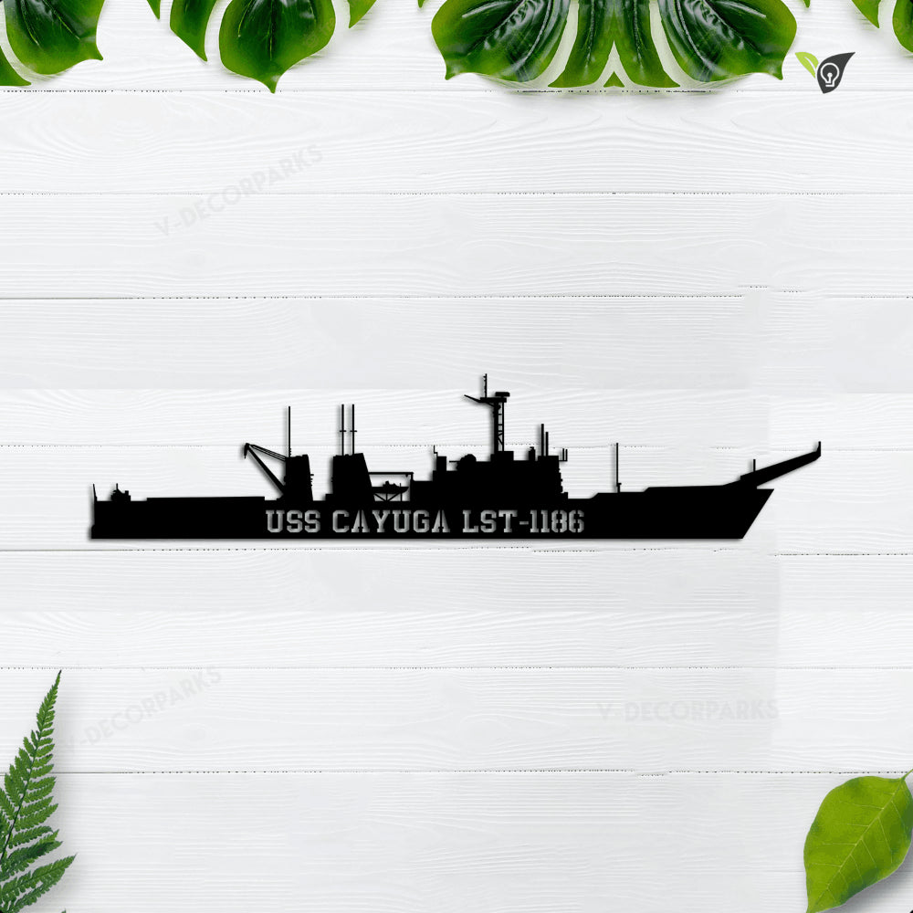 Uss Cayuga Lst-1186 Metal Wall Art, Custom Us Navy Ships Metal Sign ...
