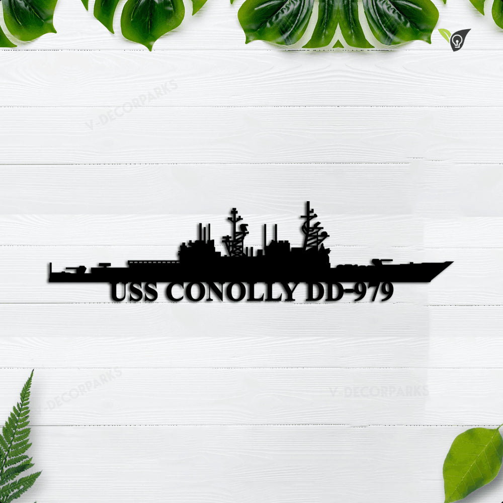 Uss Conolly Dd-979 Metal Wall Art, Custom Us Navy Ships Metal Sign ...