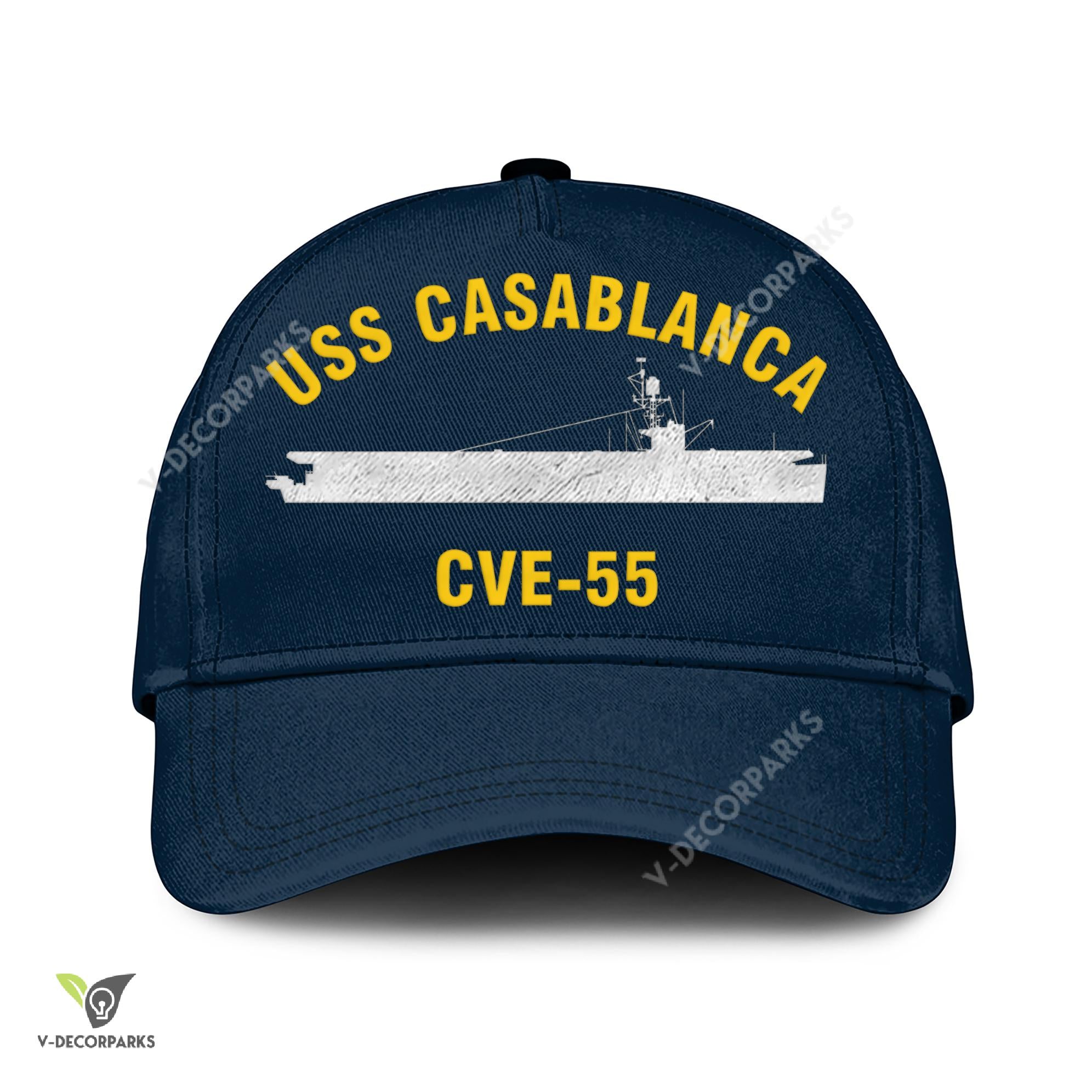 Uss Casablanca Cve-55 Classic Baseball Cap Gift For Navy Veteran ...