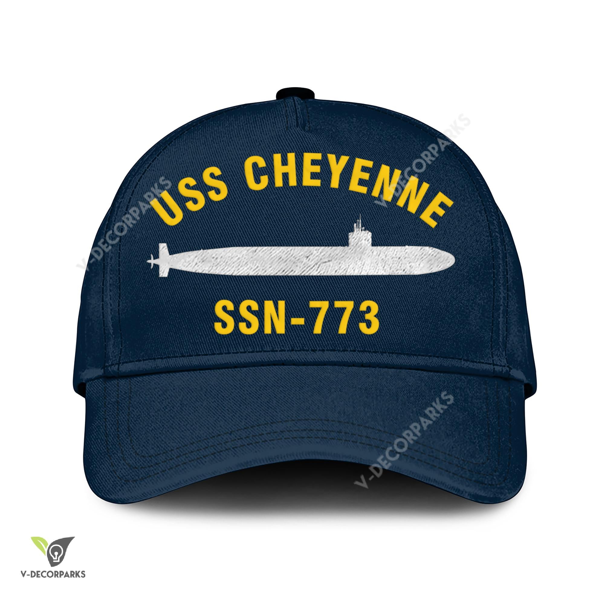 Uss Cheyenne Ssn-773 Classic Baseball Cap Gift For Navy Veteran, Custom ...