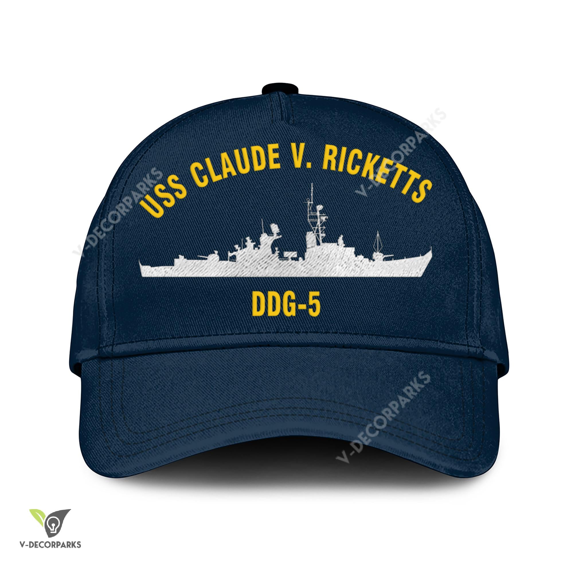 Uss Claude V. Ricketts Ddg-5 Classic Baseball Cap Gift For Navy Veteran ...