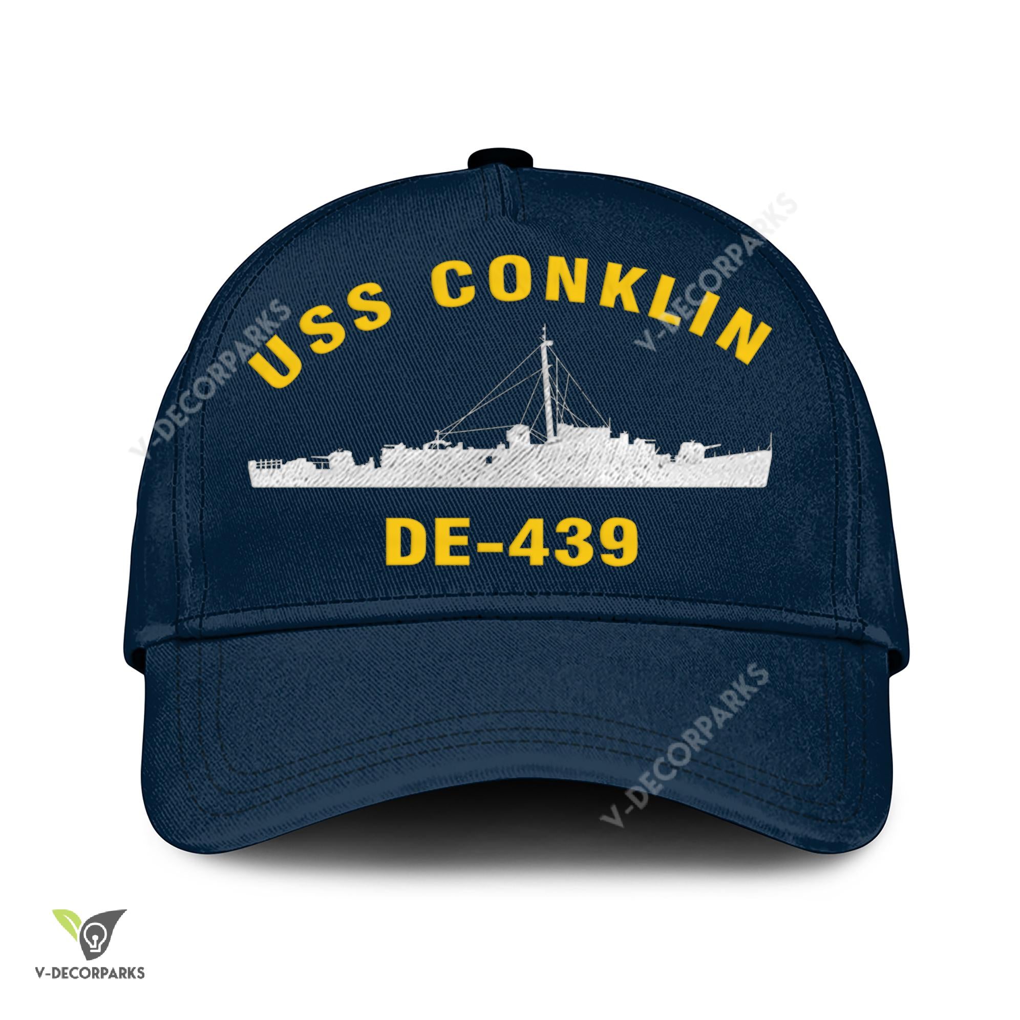 Uss Conklin De-439 Classic Baseball Cap Gift For Navy Veteran, Custom ...