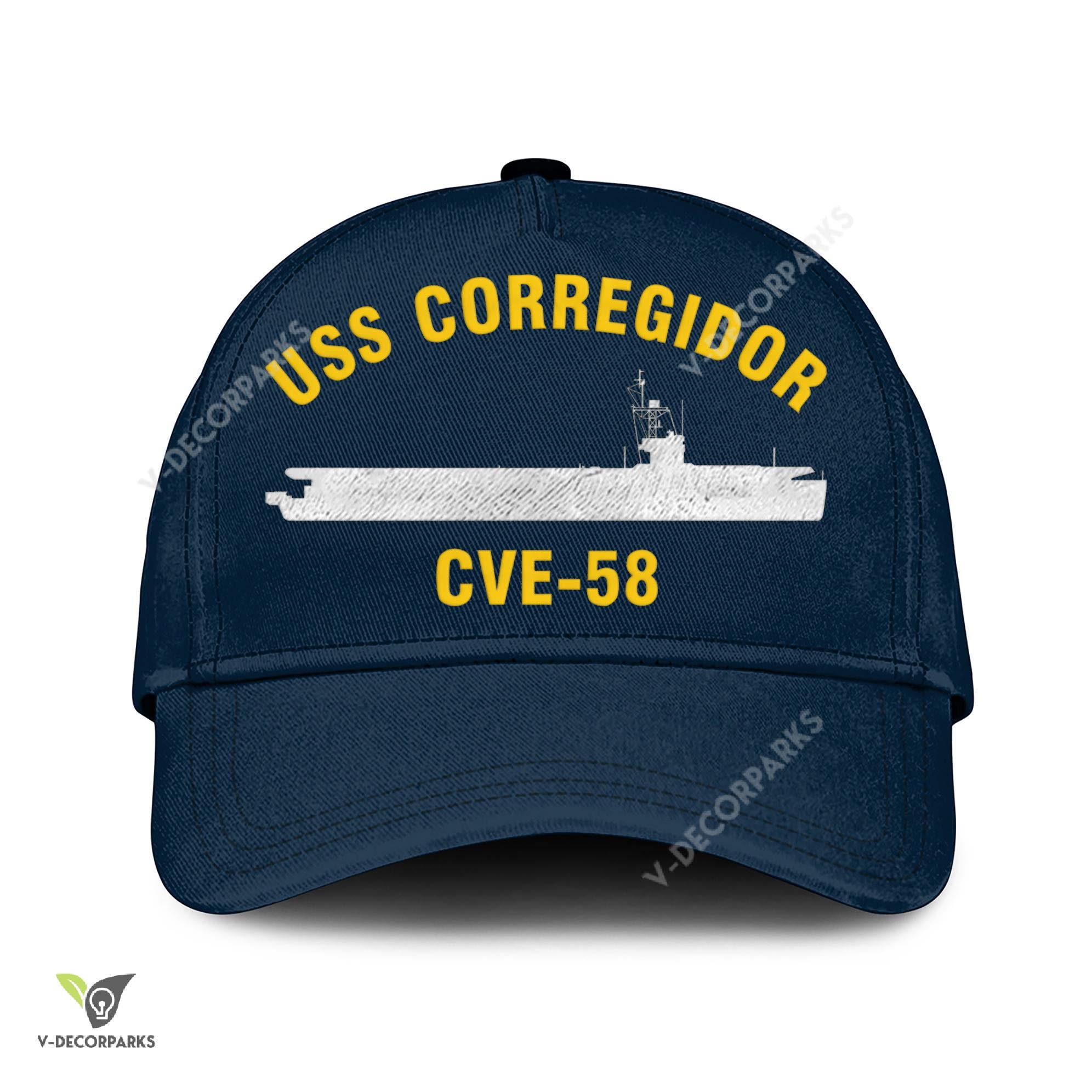 Uss Corregidor Cve-58 Classic Baseball Cap Gift For Navy Veteran ...