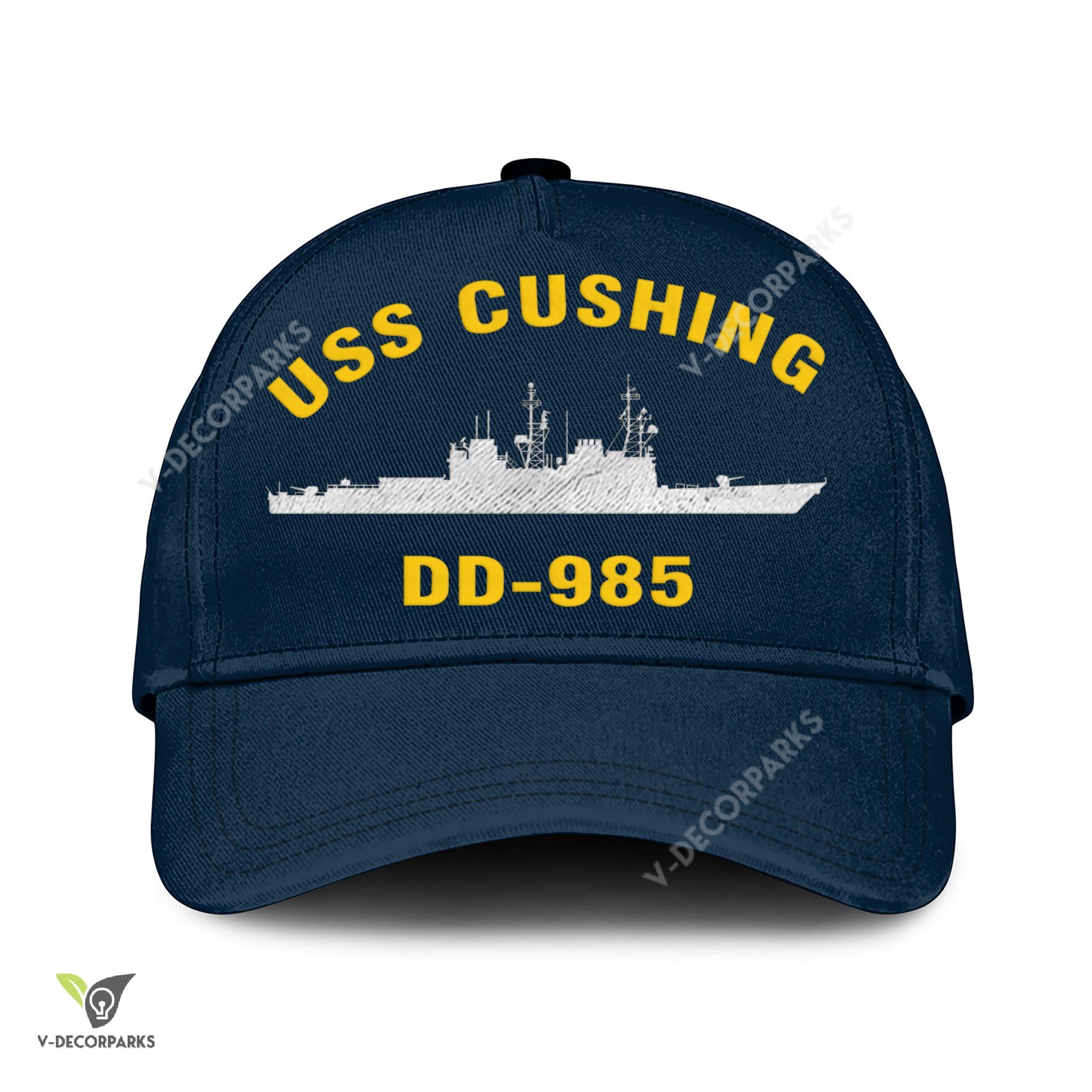 Uss Cushing Dd-985 Classic Baseball Cap Gift For Navy Veteran, Custom ...