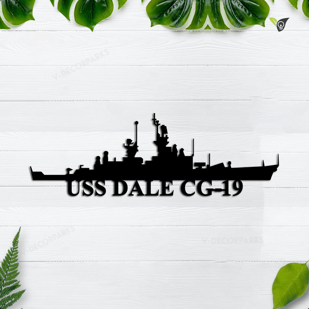 Uss Dale Cg-19 Metal Wall Art, Custom Us Navy Ships Metal Sign, Metal ...