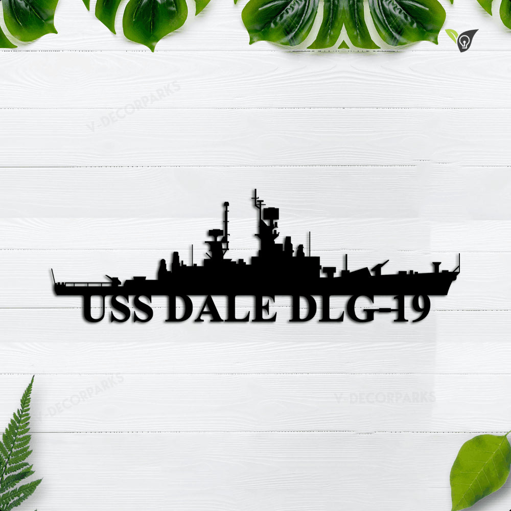 Uss Dale Dlg-19 Metal Wall Art, Custom Us Navy Ships Metal Sign, Metal ...
